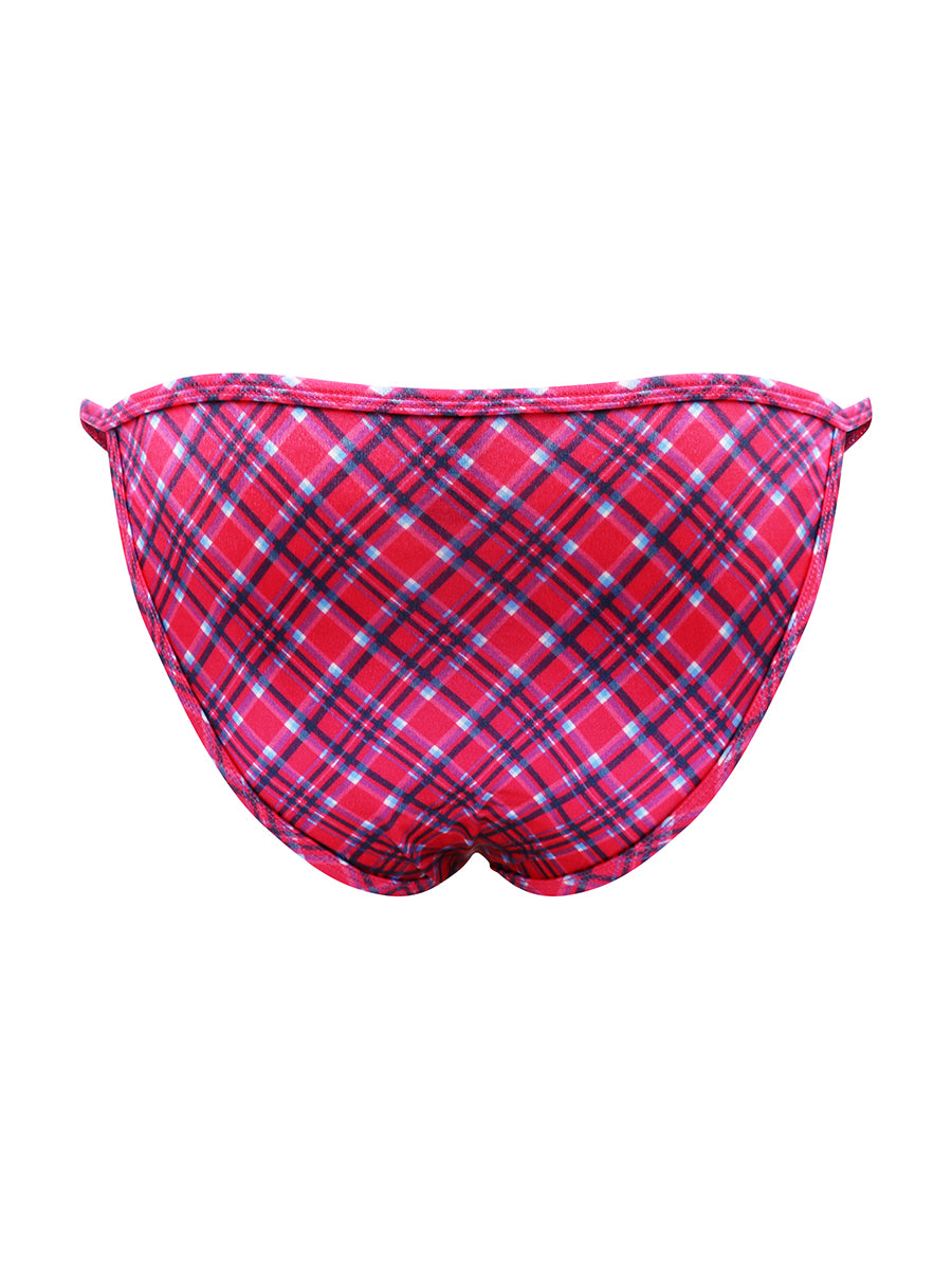 Plaid Luxe Satin Eminence Tanga - Sexy Men's Underwear - Body Aware UK